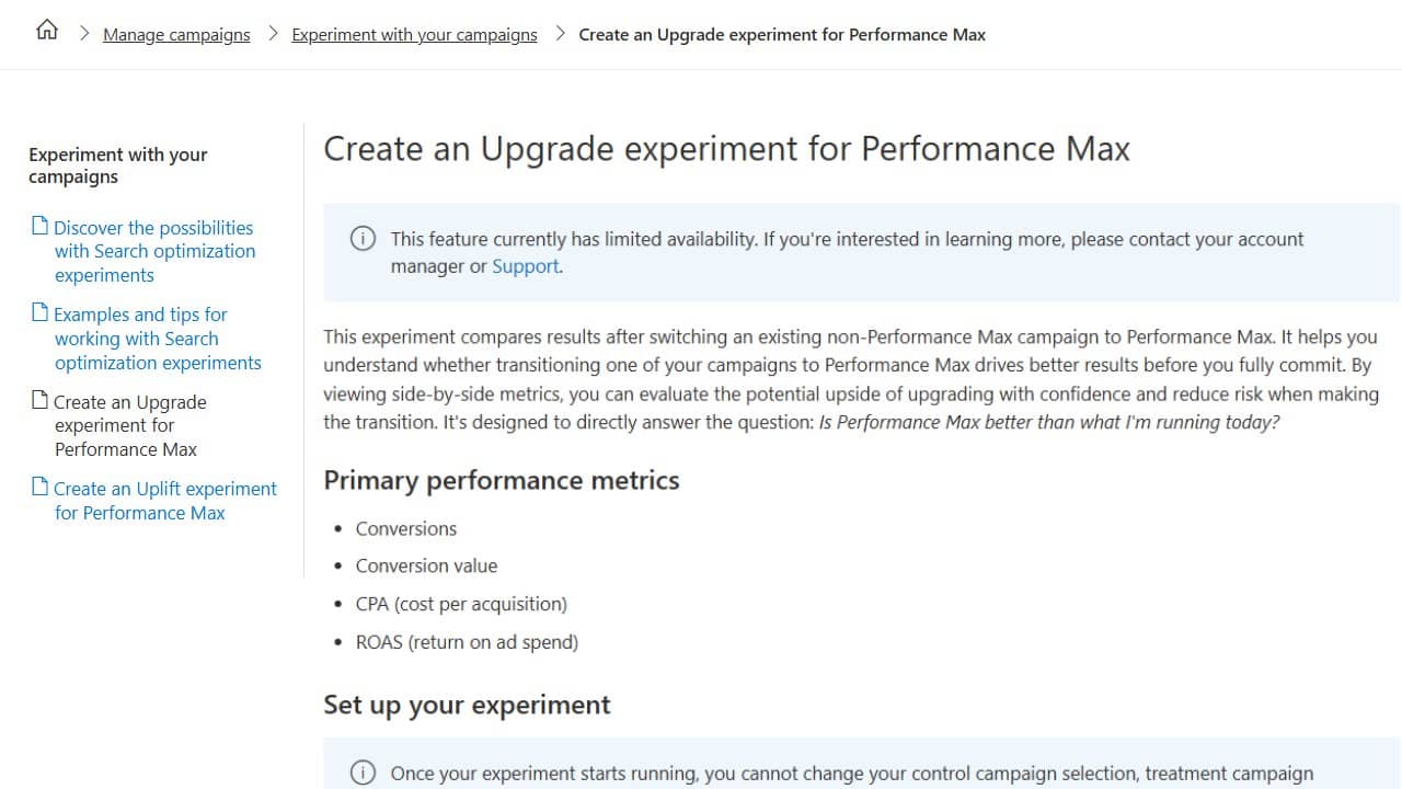 Microsoft Adds Two Experiment Types to Performance Max
